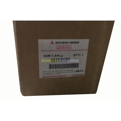 Genuine Mitsubishi SHAFT ASSY,FR AXLE DRIVE Left 3815A581